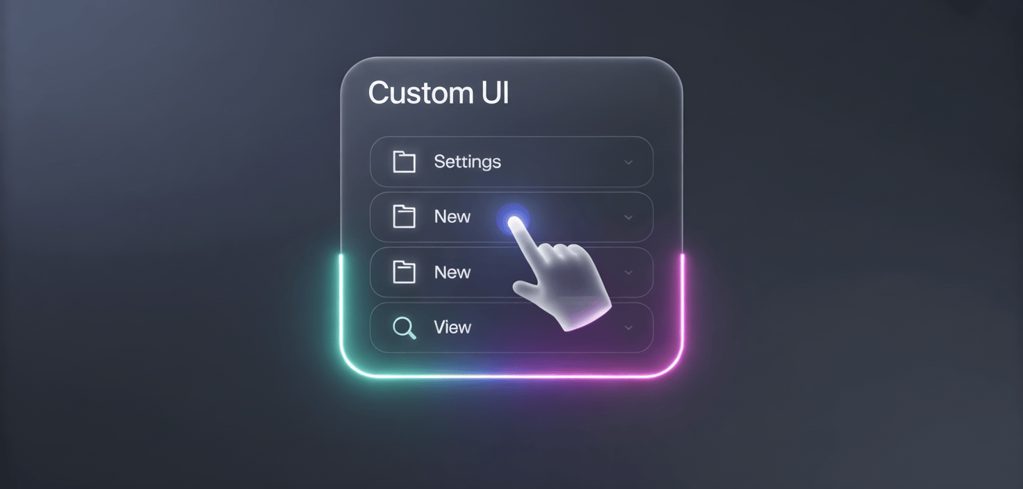 Menu Custom User Interface Demo
